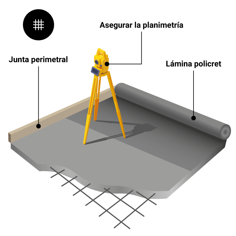 How to make imprinted concrete: application on floors and walls